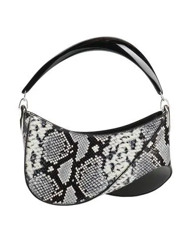 MUGLER Calfskin Saddle Bag - Black