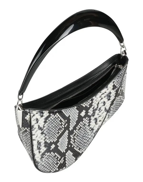 MUGLER Calfskin Saddle Bag - Black