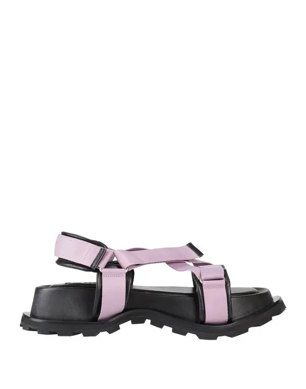 JIL SANDER Sandals In Textile Fibers And Leather