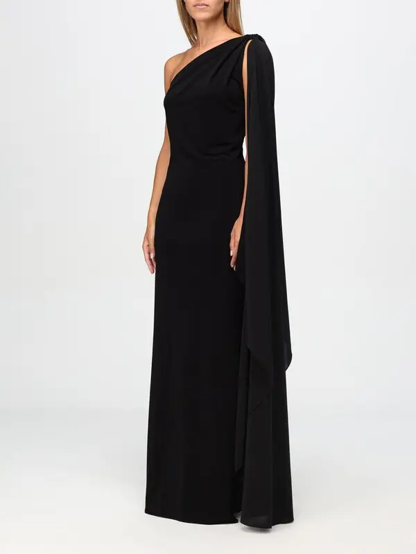 Alice + Olivia One Shoulder Cape Dress In Black - 31% Off | Editorialist