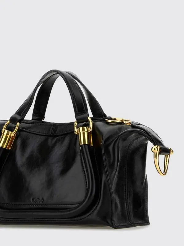 Chloé Paraty 24 Leather Bag - Black