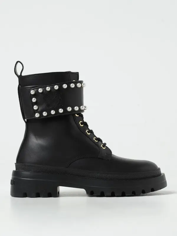 Moschino Embellished Combat Boots