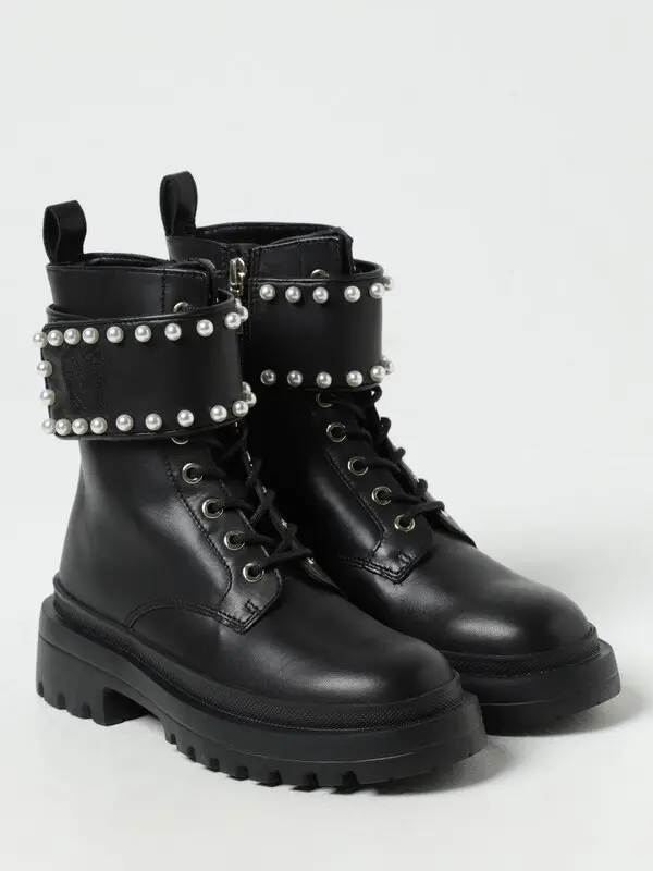 Moschino Embellished Combat Boots