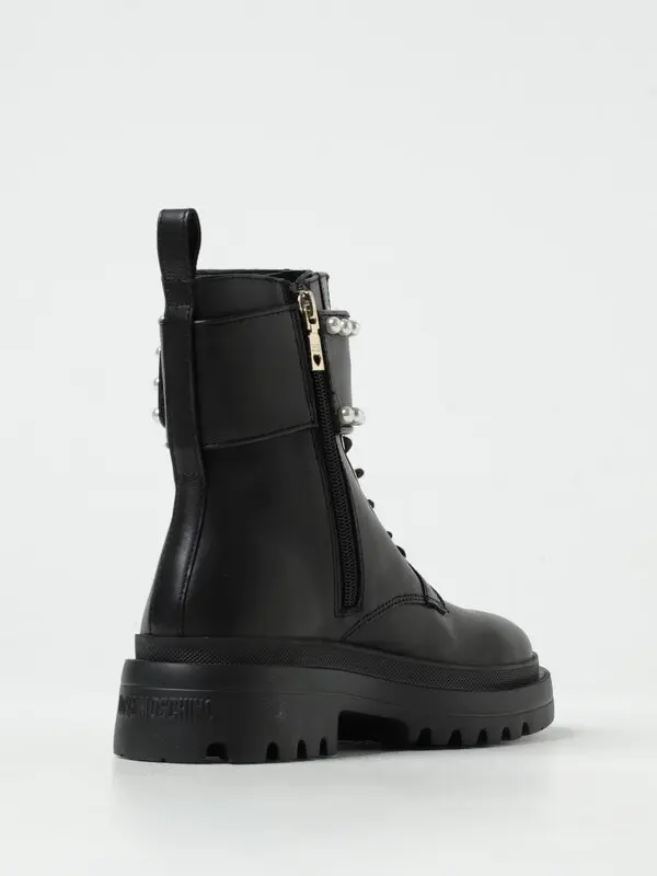 Moschino Embellished Combat Boots