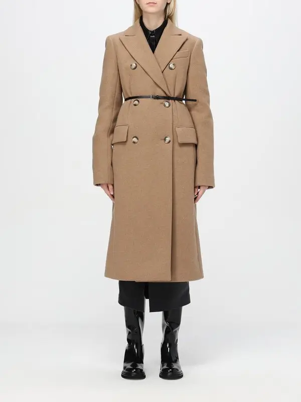 Sportmax Double Breasted Coat - Camel