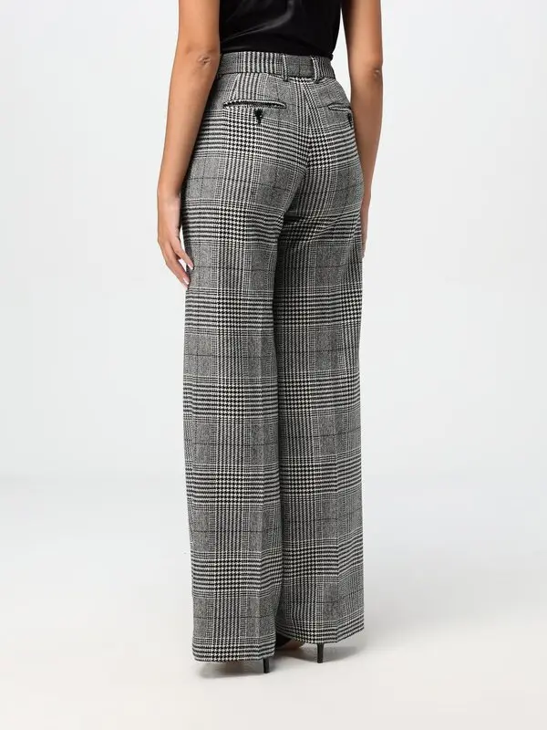 Dolce & Gabbana Plaid Wide Leg Trousers