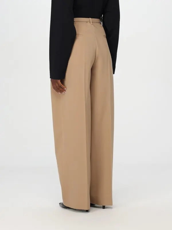 JIL SANDER Tailored Wide Leg Trousers - Beige