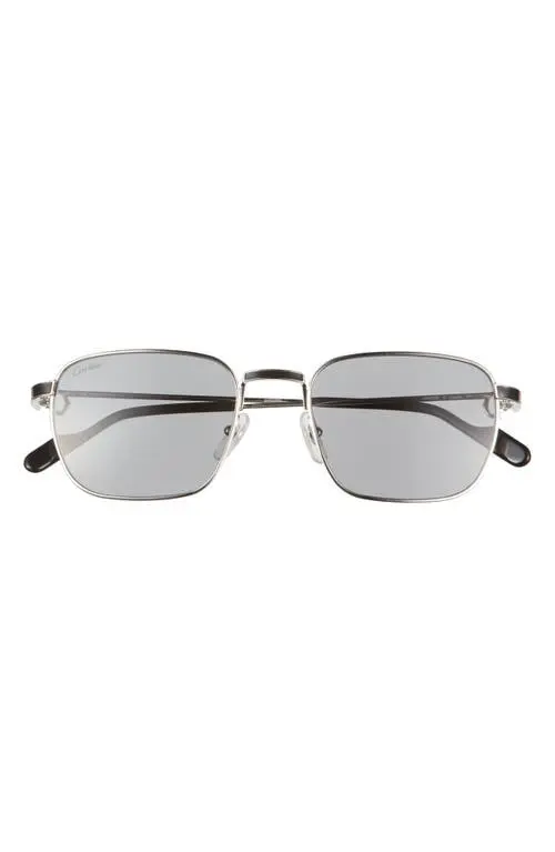 Cartier 54mm Rectangle Sunglasses - Silver