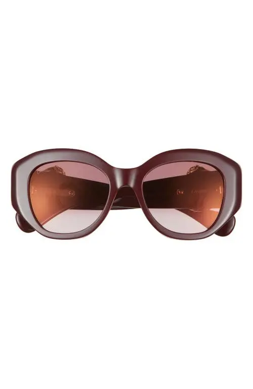 CARTIER 53mm Butterfly Sunglasses - Burgundy