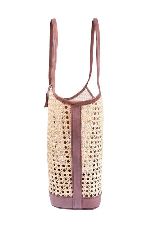 JELAVU Ophelia Cane Tote Bag - Chocolate