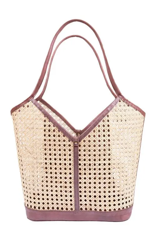 JELAVU Ophelia Cane Tote Bag - Chocolate