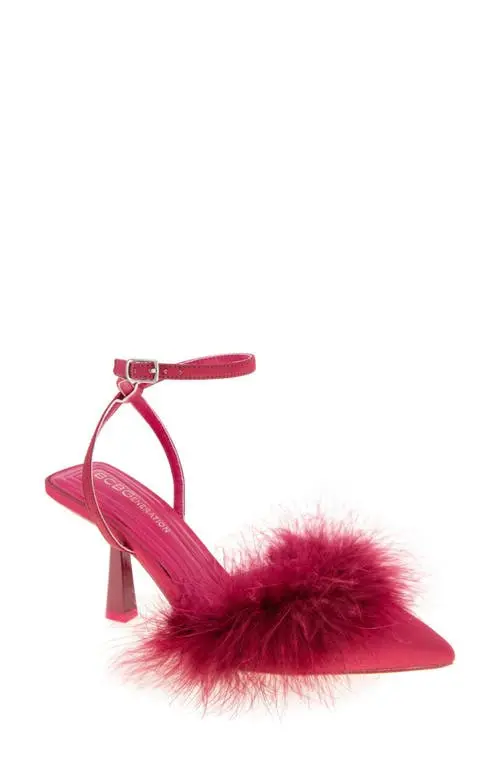 Bcbgmaxazria Iliana Feathered Pumps - Raspberry
