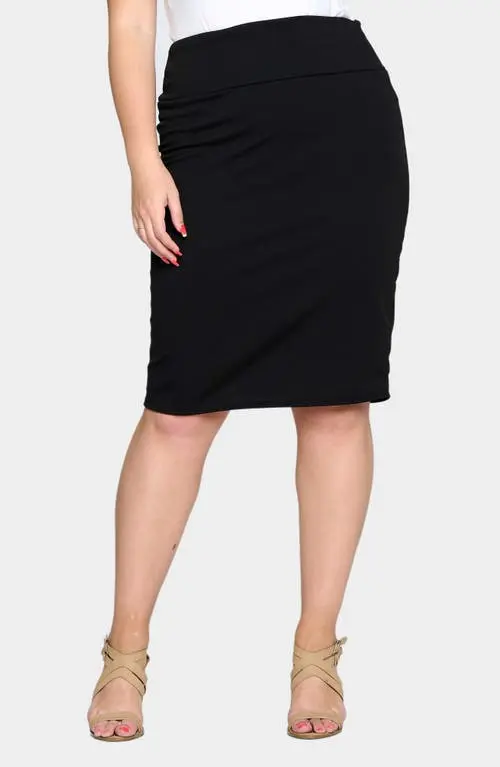 L I V D Molly Pencil Skirt - Black