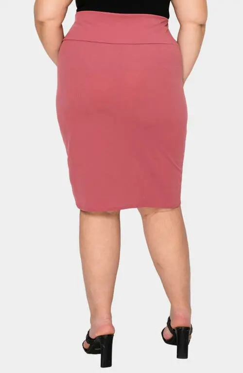 L I V D Molly Pencil Skirt - Marsala
