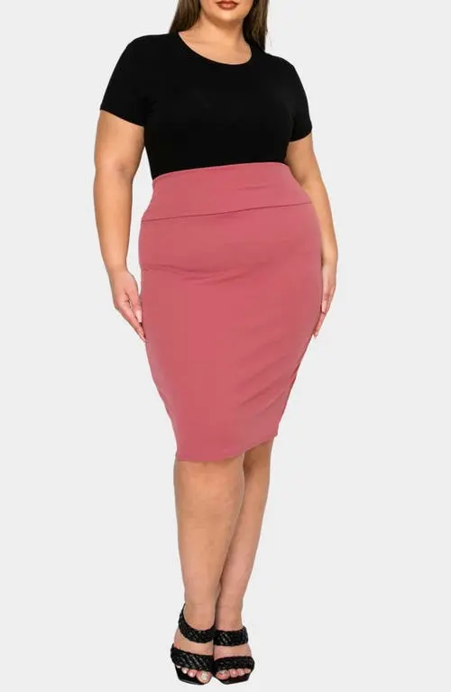 L I V D Molly Pencil Skirt - Marsala