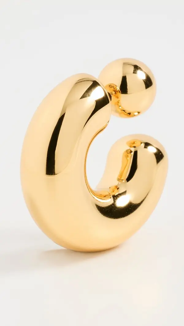 Jenny Bird Tome Large Hoop Earrings - High Polish Gold