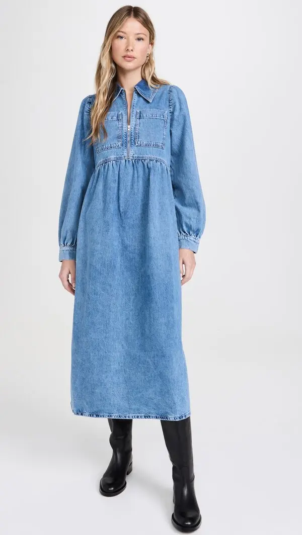 fall or autumn dress to impress Fashion Dress Denim New 2024 Korean Version