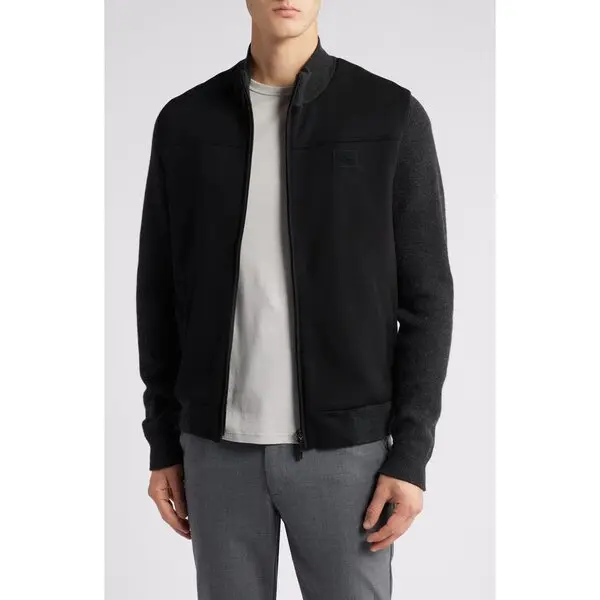 Robert Barakett Cooper Mixed Media Zip Jacket