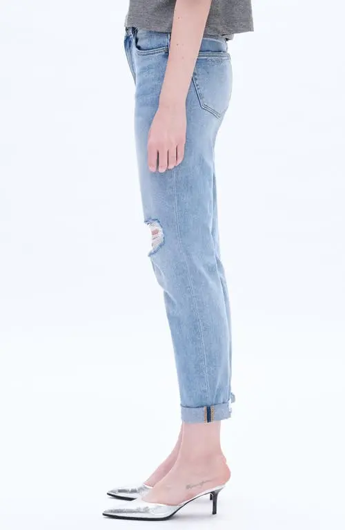 BAYEAS High Rise Distressed Relaxed Boyfriend Jeans - Southern