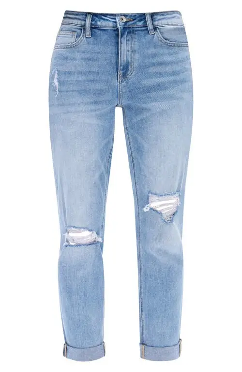 BAYEAS High Rise Distressed Relaxed Boyfriend Jeans - Southern