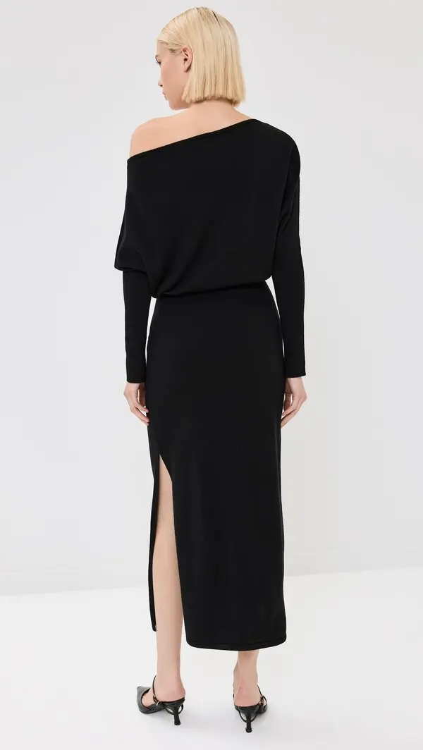 Simkhai Janese Off Shoulder Midi Dress - Black
