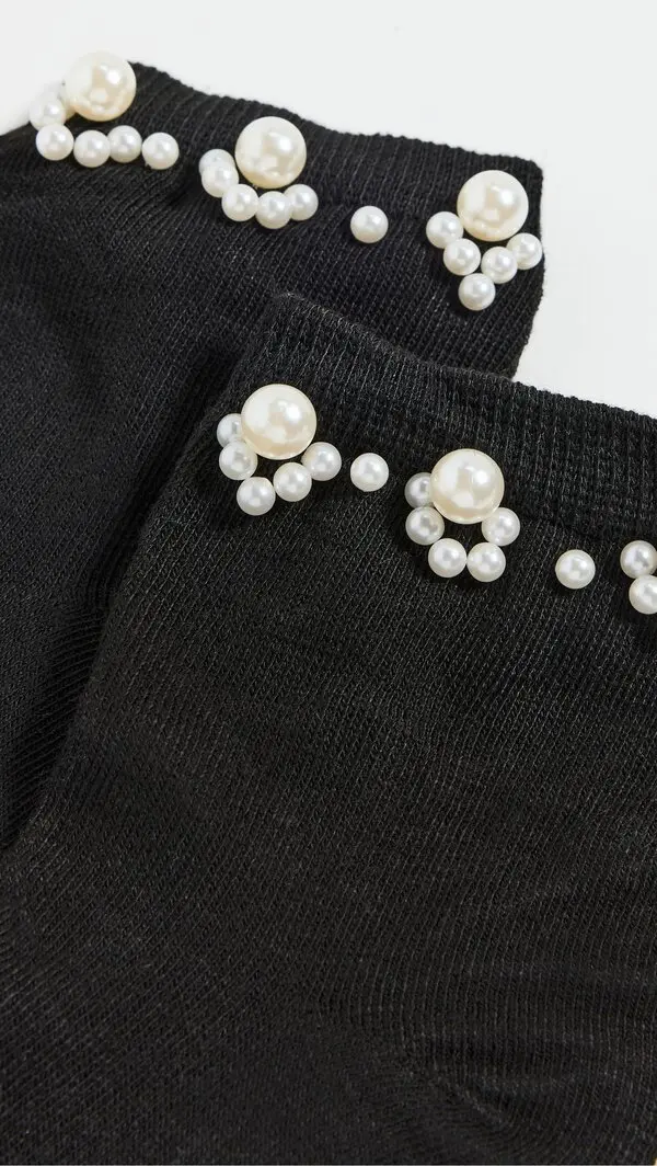 STEMS Pearl Embellished Crew Socks