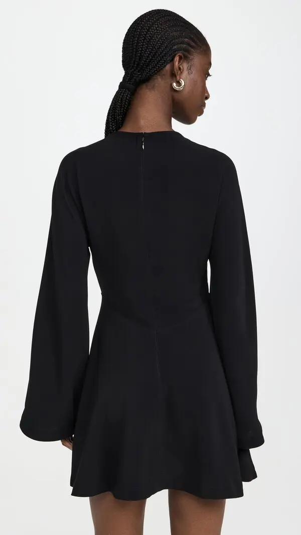 we wore what flare panel midi dress Black Fit And Flare Dress Short Sleeve Eyelet Fabric