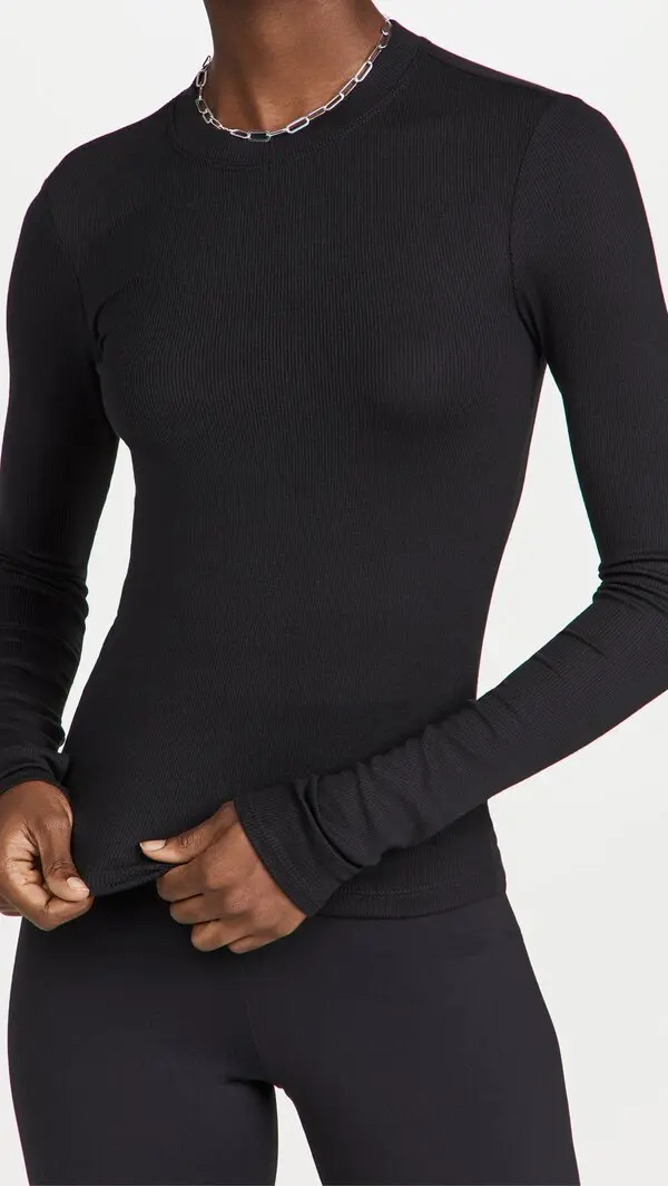 Splits59 Louise Ribbed Long Sleeve - Black