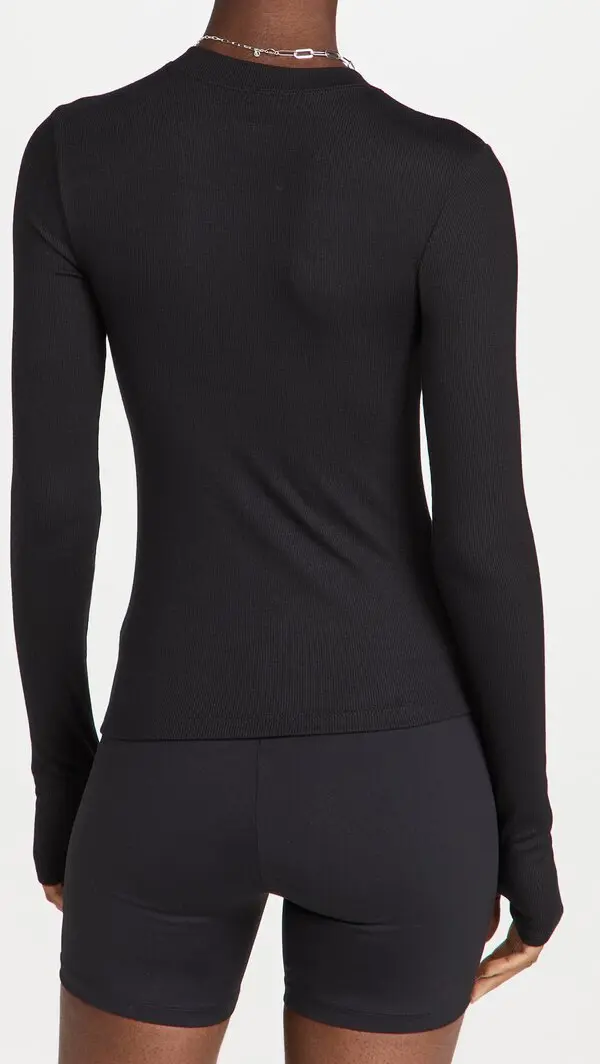 Splits59 Louise Ribbed Long Sleeve - Black