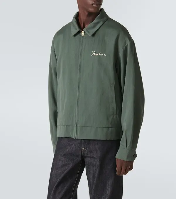 Visvim Alcan Wool And Linen Jacket In Green - 30% Off | Editorialist
