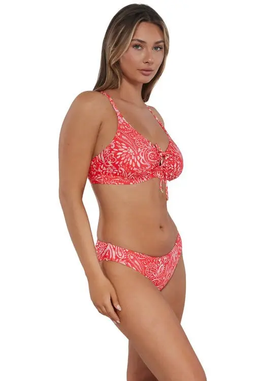 SUNSETS Kauai Keyhole Bikini Top Dd Cup - Geranium