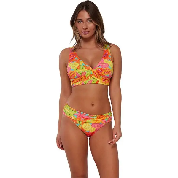 SUNSETS Elsie Bikini Swimsuit Top Dd Cup - Citrus Grove Sandbar Rib