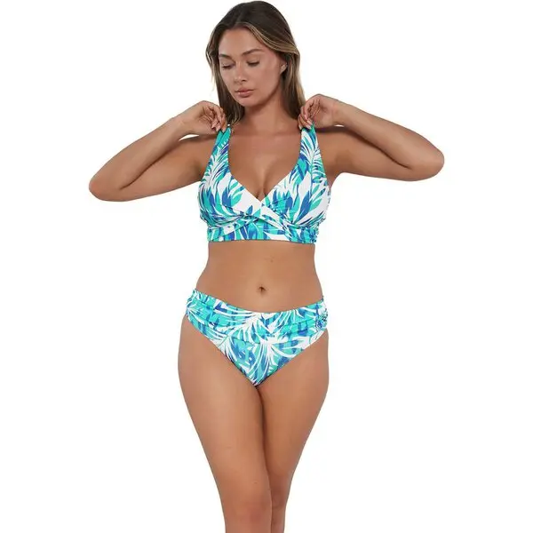 SUNSETS Elsie Dd Cup Bikini Top - Sea Breeze Sandbar Rib