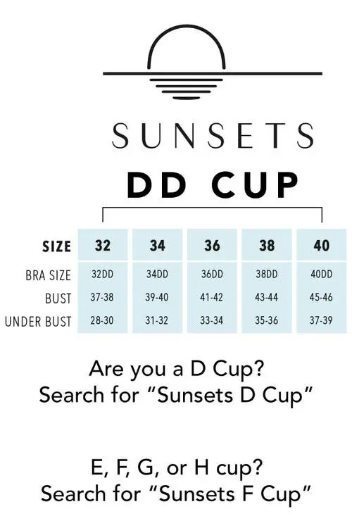 SUNSETS Elsie Bikini Swimsuit Top Dd Cup - Trellis Blooms