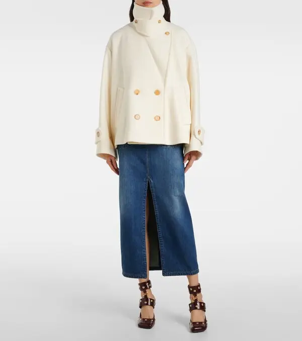 Chloé Cropped Wool-blend Coat