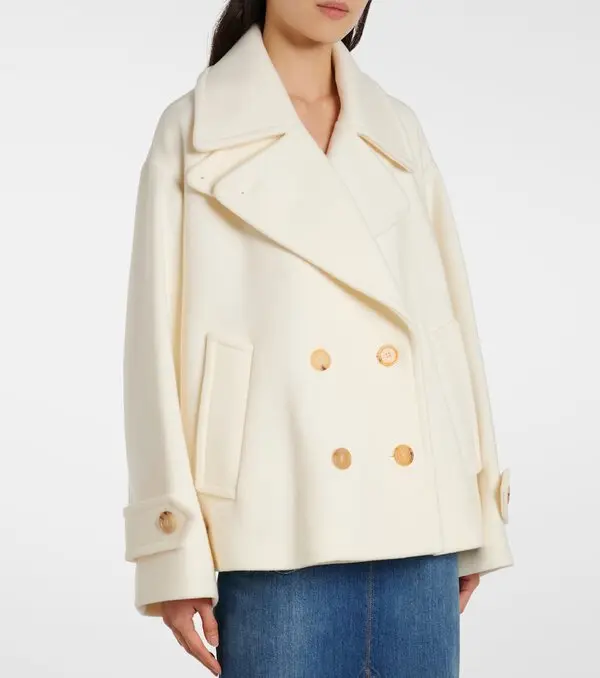 Chloé Cropped Wool-blend Coat