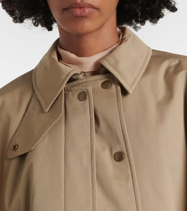 Chloé Cropped Cotton Gabardine Cape