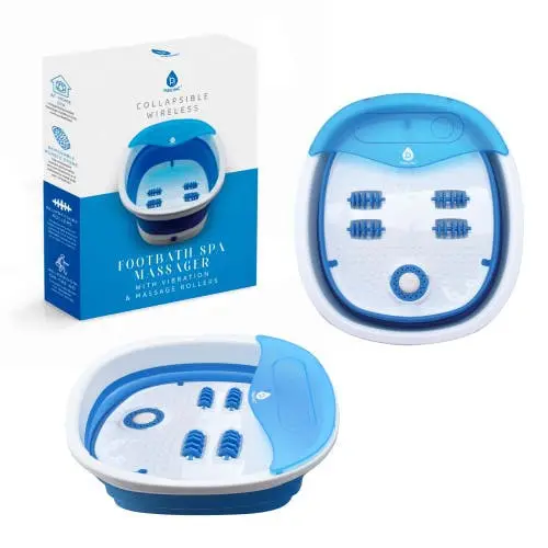 PURSONIC Collapsible Wireless Footbath Spa Massager - White