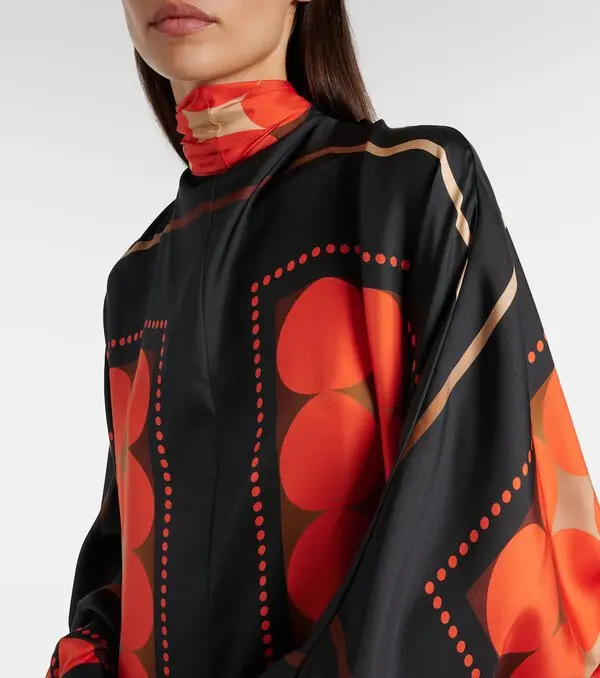 Khaite Lexi Printed Maxi Dress - Orange