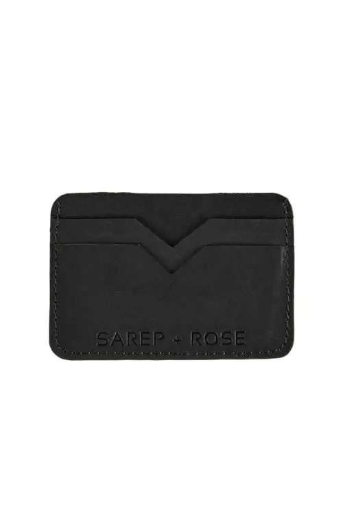 SAREP + ROSE 5 Compartment Card Holder Wallet - Black