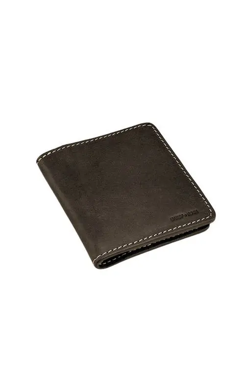 SAREP + ROSE Bifold Wallet With Money Clip - Black Mahogany