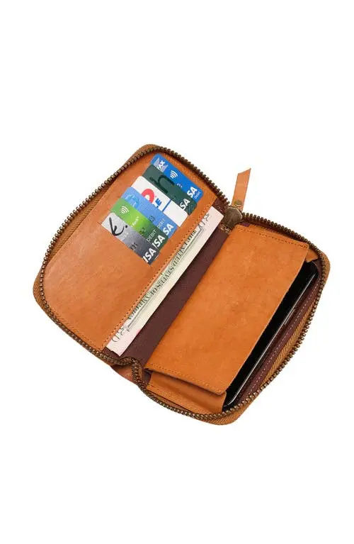 SAREP + ROSE Large Zip-around Crossbody Wallet Bag