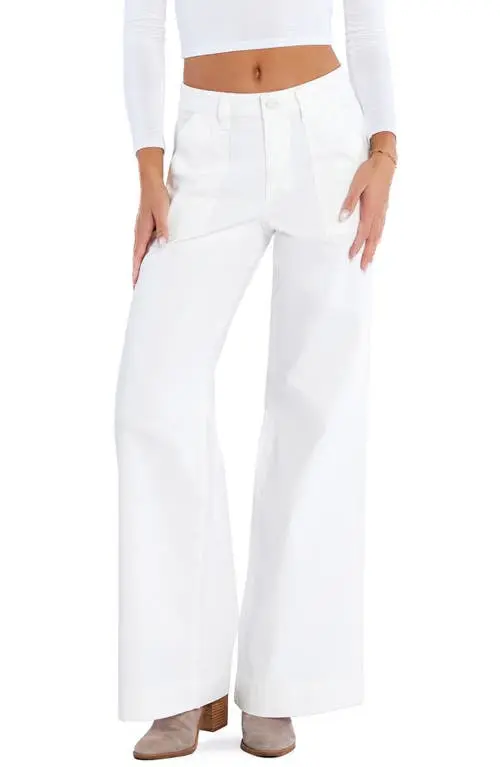 WASH LAB DENIM Elodie Wide-leg Carpenter Jeans - Creme