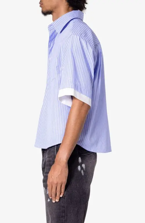 Mnml Layered Stripe Cotton Button-up Shirt