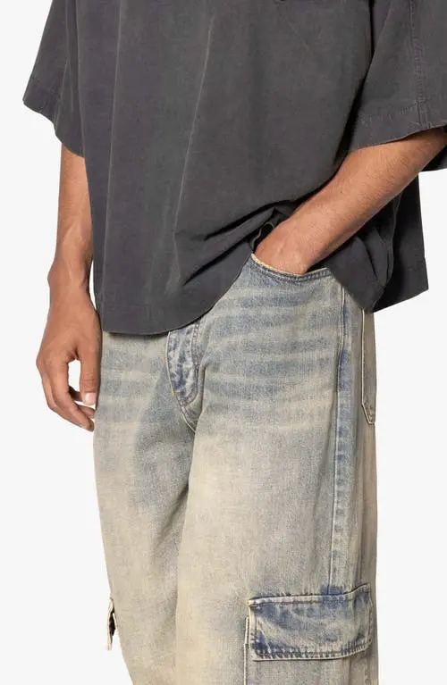 Mnml Void Baggy Denim Cargo Pants