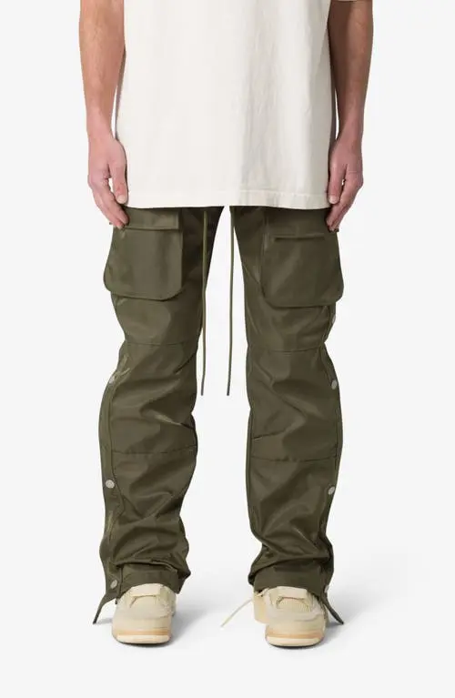 Mnml Side Snap Nylon Cargo Pants - Olive