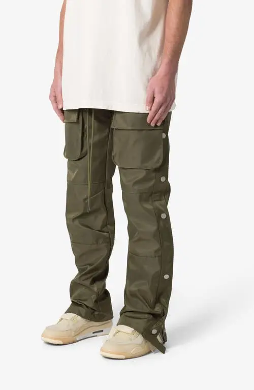 Mnml Side Snap Nylon Cargo Pants - Olive