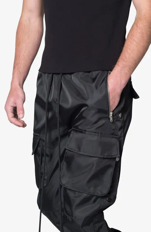 Mnml Side Snap Nylon Cargo Pants - Black