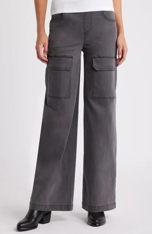 Hue Wide Leg Denim Cargo Pants
