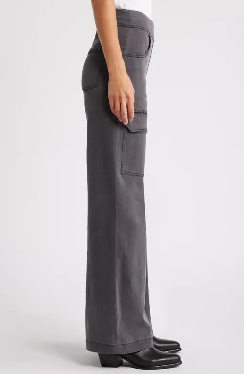 Hue Wide Leg Denim Cargo Pants